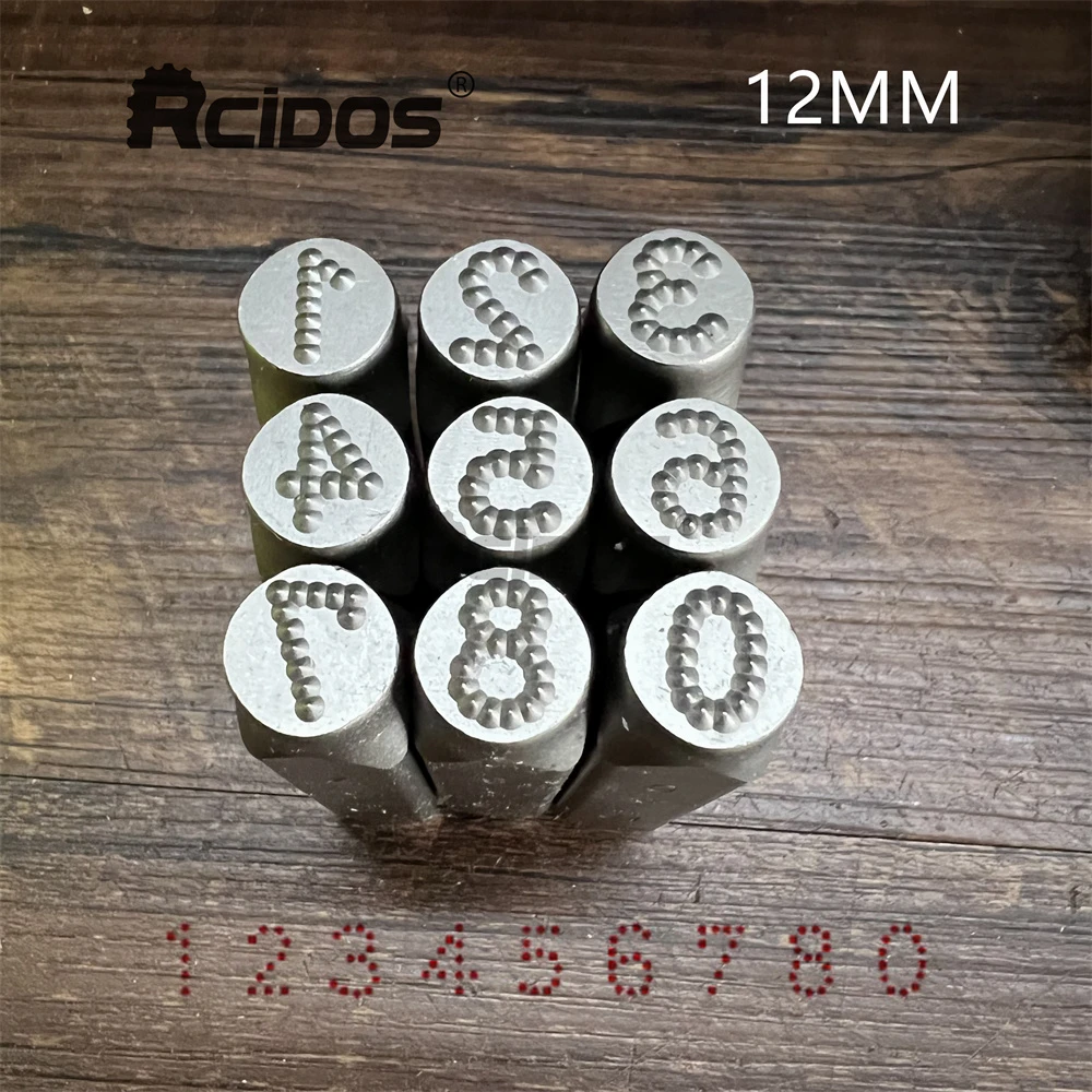 RCIDOS 12MM Numbers Dotted/lattice Motorbike,car chassis number stamp ...