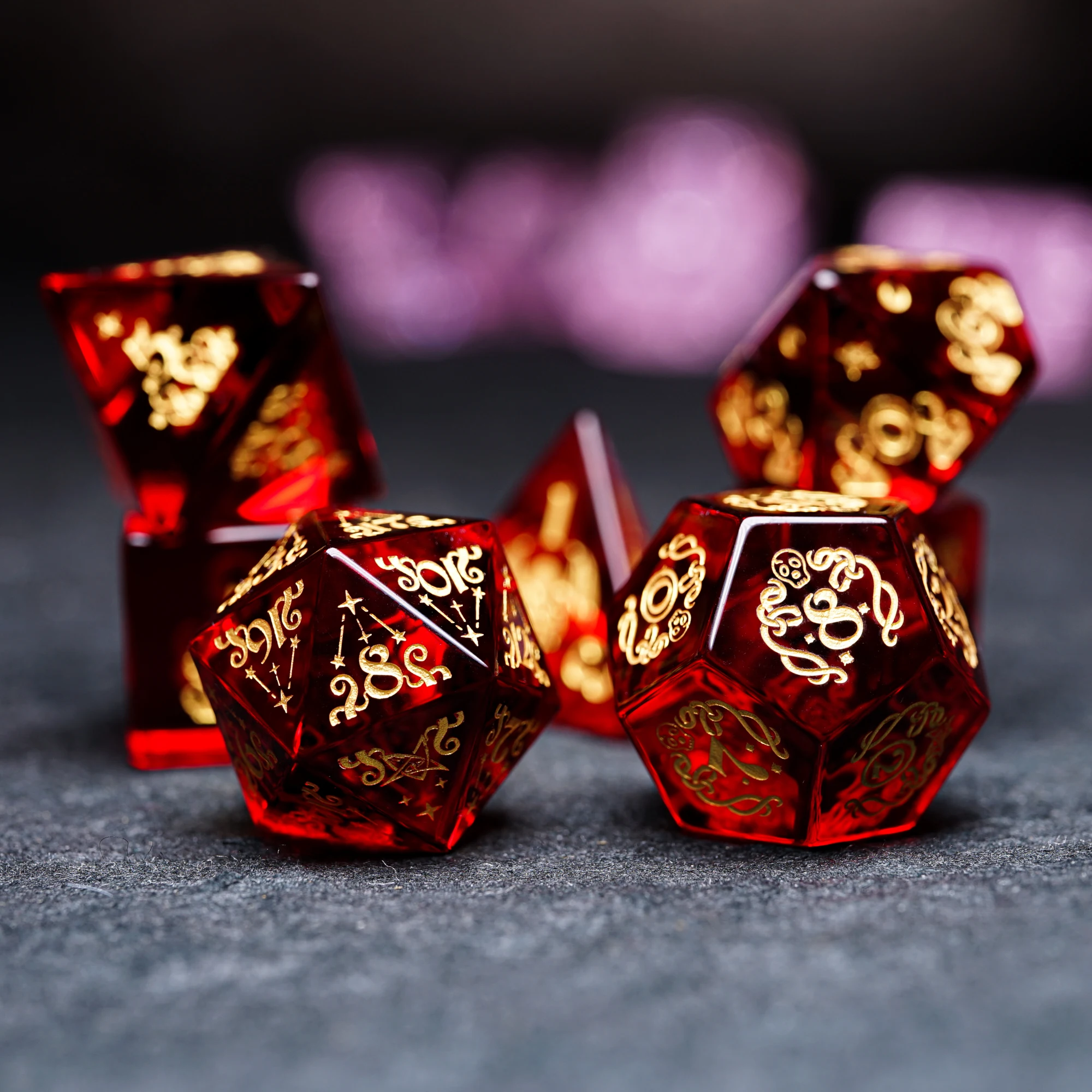 Red-Engraved-Cthulhu-Octopus-Sign-Dice-Dungeons-and-Dragons-Gemstone ...