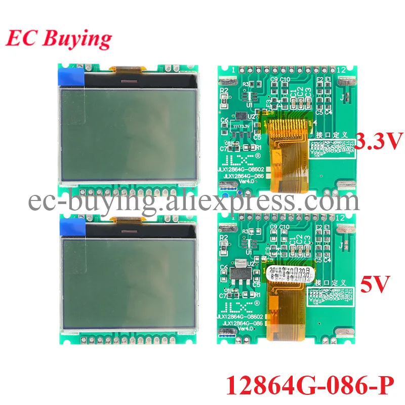 12864G-086-P-12864-LCD-Display-Module-LCD-Screen-Board-COG-12864G-White ...