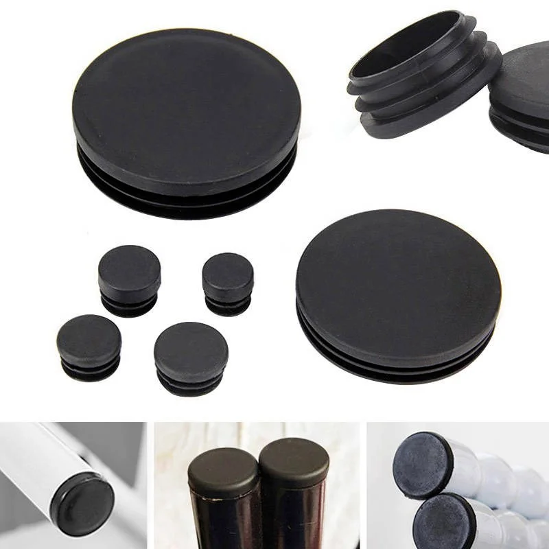 10pcs-Plastic-tube-end-cap-25mm-Round-steel-pipe-Insert-Plugs-non-slip ...