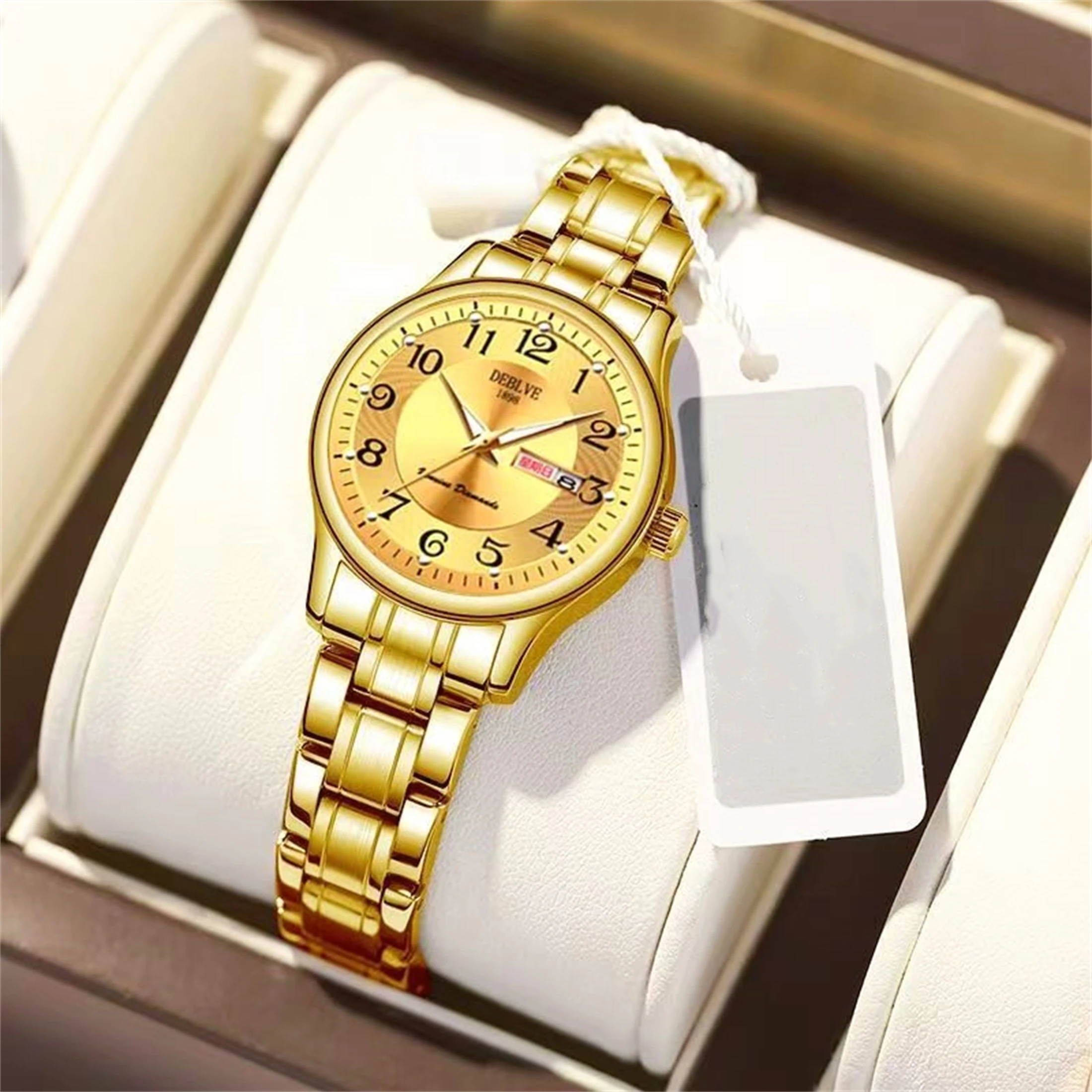 Luxury-Quartz-Watch-for-Women-Elegant-Stainless-Steel-Watch-Luminous ...