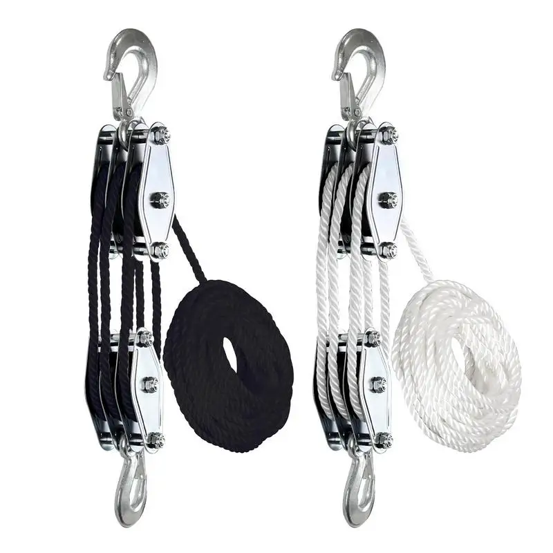 Rope-Pulley-Hoist-50-Ft-3-8-Rope-Pulley-Hoist-With-5-1-Lifting-Power ...