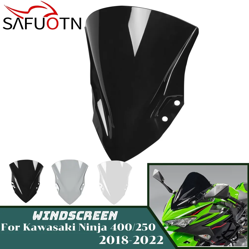 Ninja400-Ninja250-Windshield-Windscreen-For-Kawasaki-Ninja-400-250-2018 ...