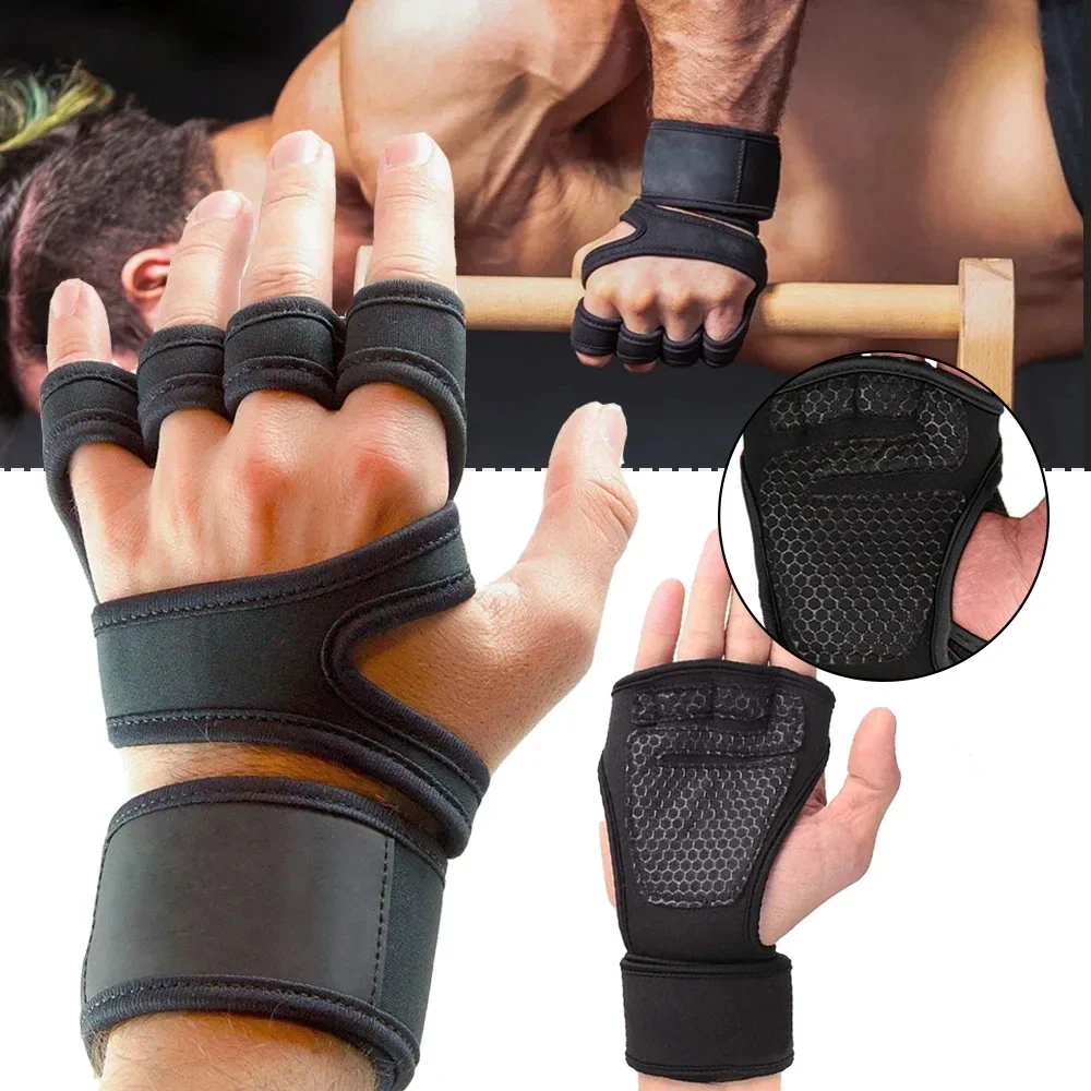Half Finger Weight Training Gloves for Men Women Fitness Sports Wrist ...