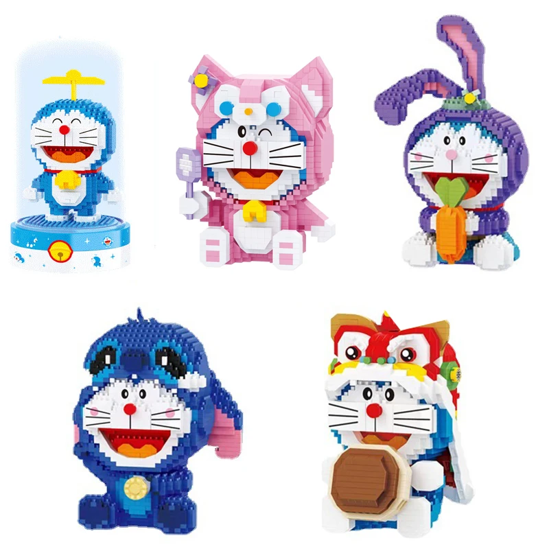 Doraemon-Micro-Building-Blocks-Cosplay-Stitch-Linabell-Lion-Dance ...