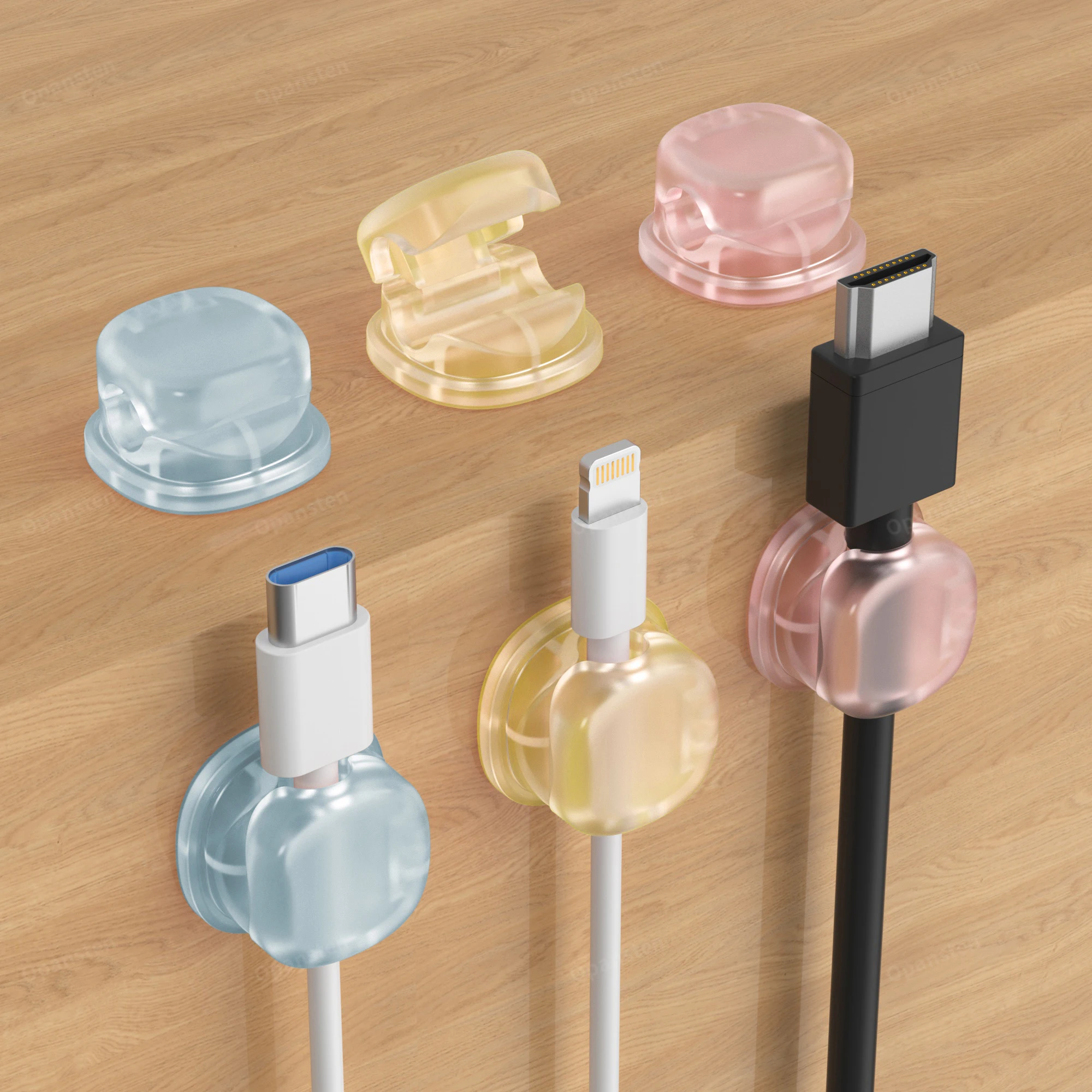 Multi-Colored 6pcs Cable Management Clips Data AUX Cable Cord Organizer ...
