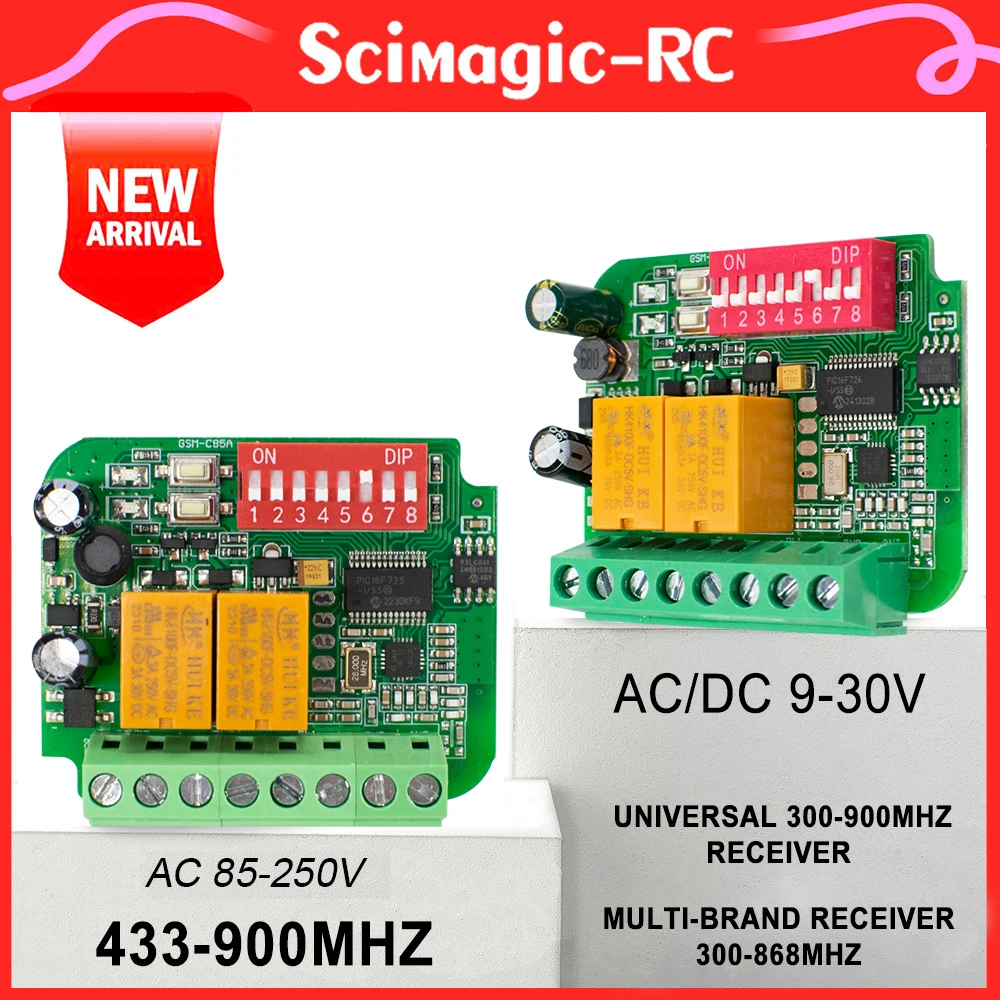 Universal MultiFrequency 300-868MHz Garage Door Remote Control Receiver ...