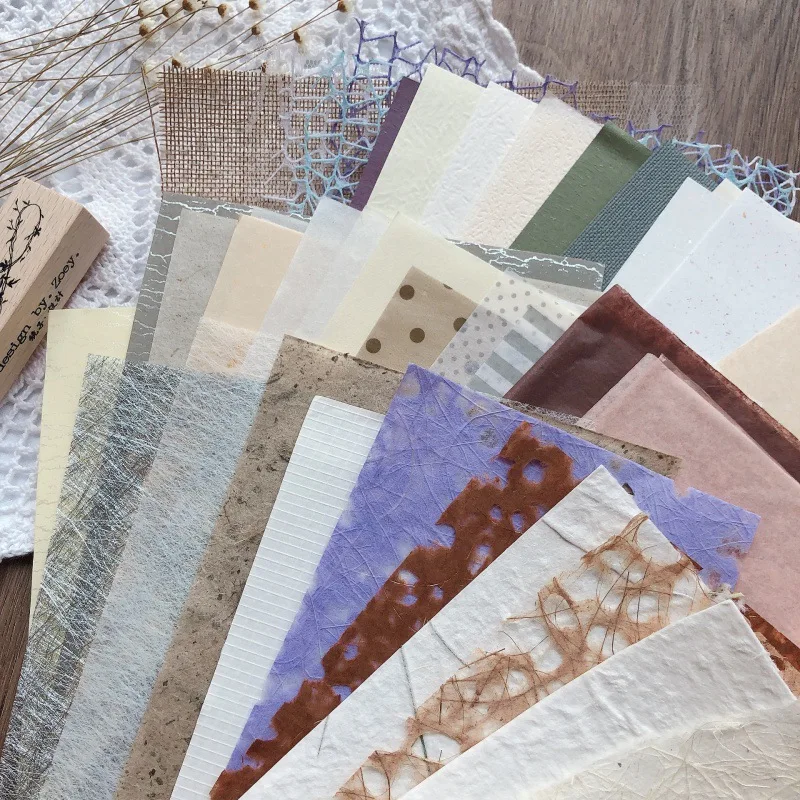 40Pcs Vintage Special Paper Gauze Mixed Scrapbooking Paper Decoration ...
