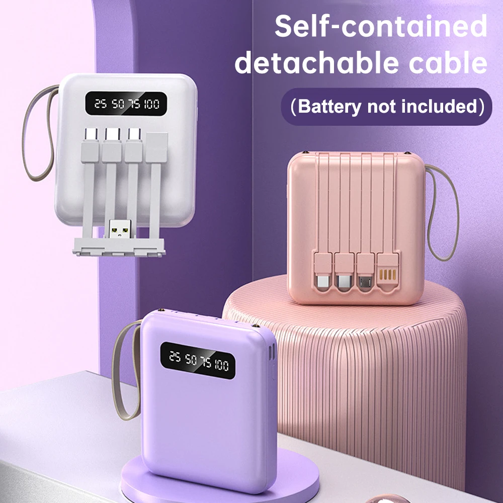 Power-Bank-Case-Kit-Self-wired-Detachable-4-wire-3-18650-Battery-Mobile ...