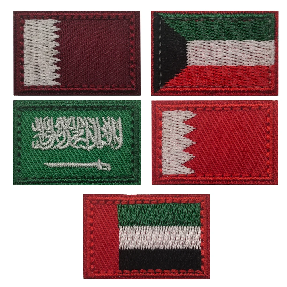 2-3-CM-Multiple-Country-Bahrain-Katar-Kuwait-Embroidery-MIni-Flag-Size ...