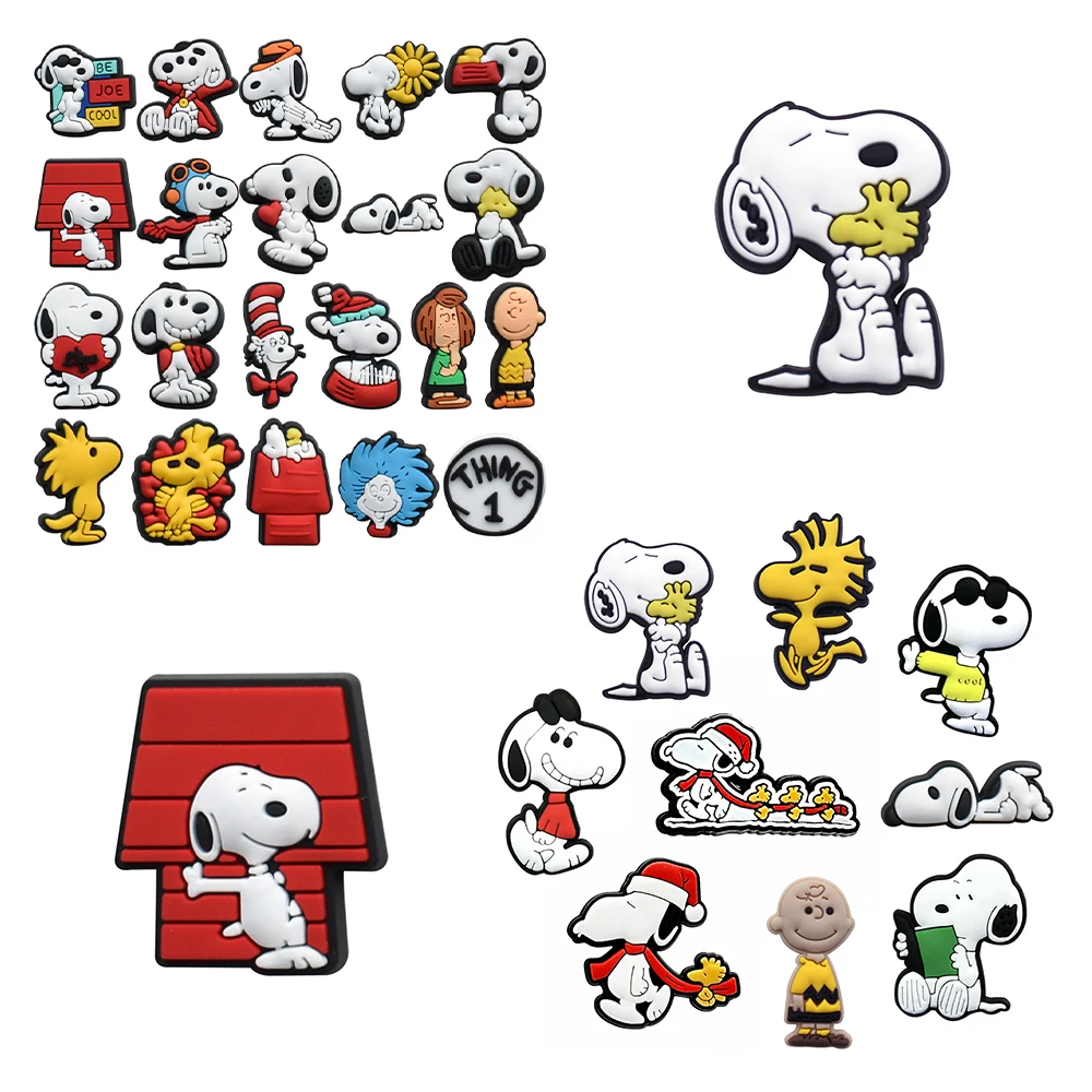MINISO-Snoopy-Shoes-Charms-Cartoon-Cute-Dog-PVC-Clog-Sandal-Garden-Shoe ...