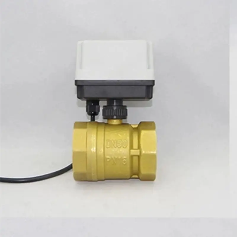 Brass-Motorized-Ball-Valve-3-Wire-Two-Control-Electric-Actuator-AC220V ...