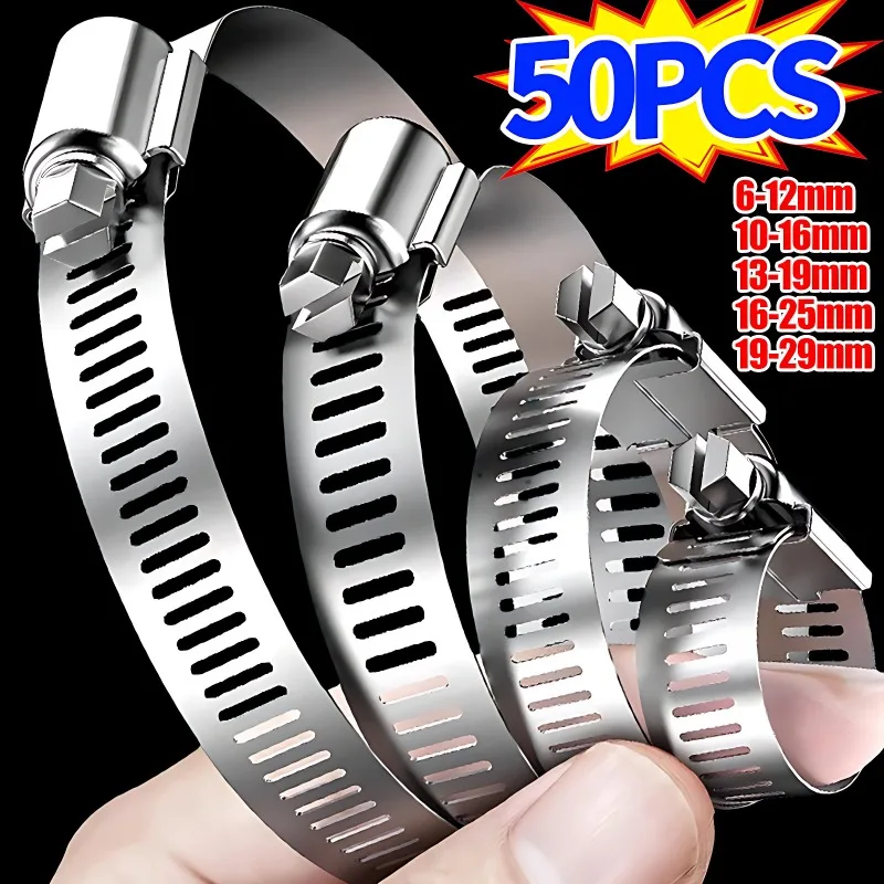 Adjustable Car Fuel Tube Pipe Clamp Stainless Steel Screw Band Hose ...