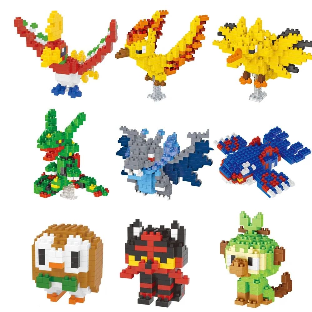 LNO-Pokemon-Micro-Building-Blocks-Rayquaza-Rowlet-Mega-Charizard-3D ...