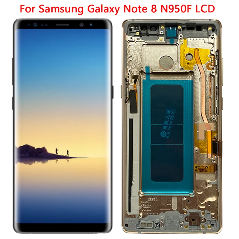 Orijinal AMOLED N950F LCD Samsung not 8 için Galaxy n9galaxy ekran ...