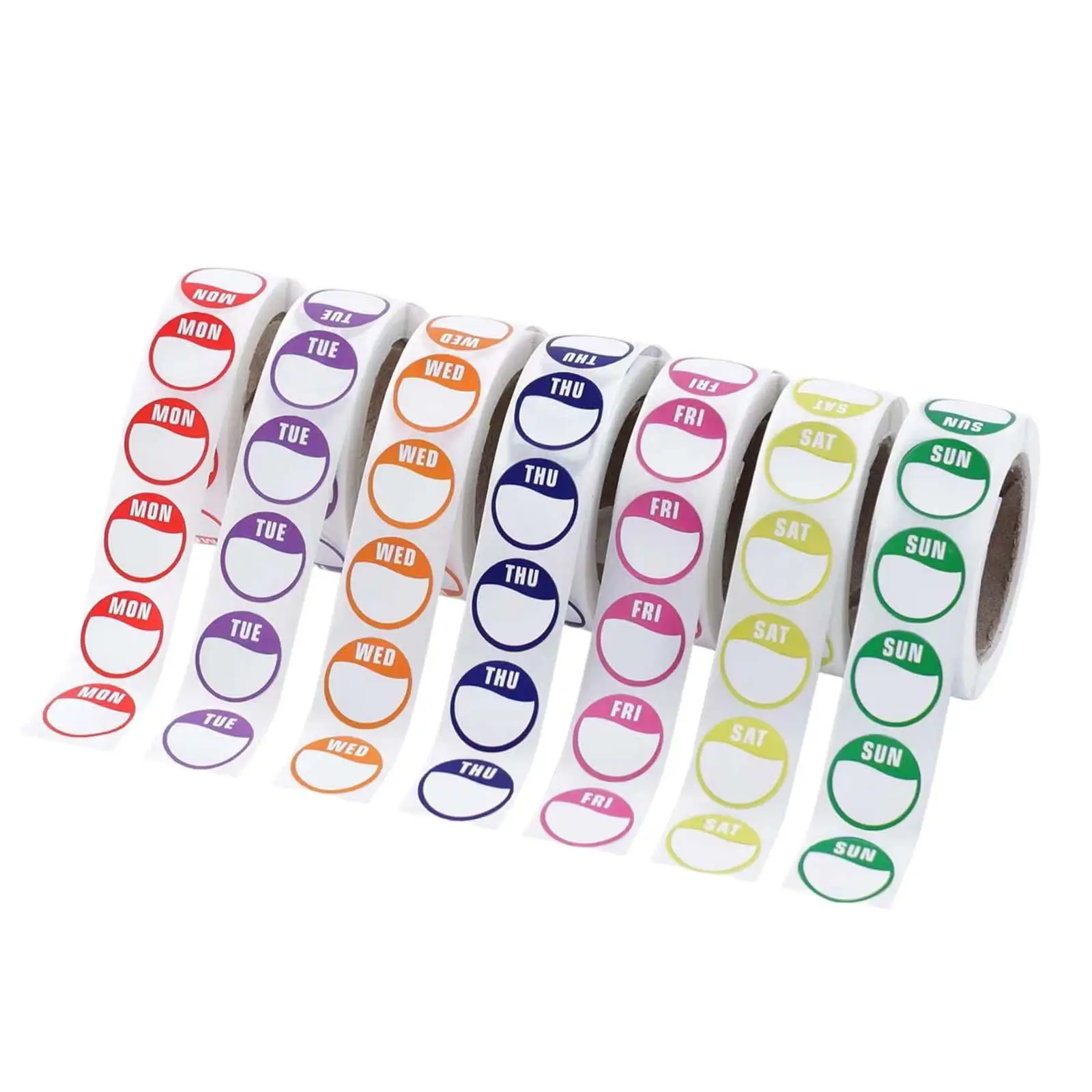 Day-of-The-Week-Labels-Week-Stickers-Removable-Round-Inventory ...