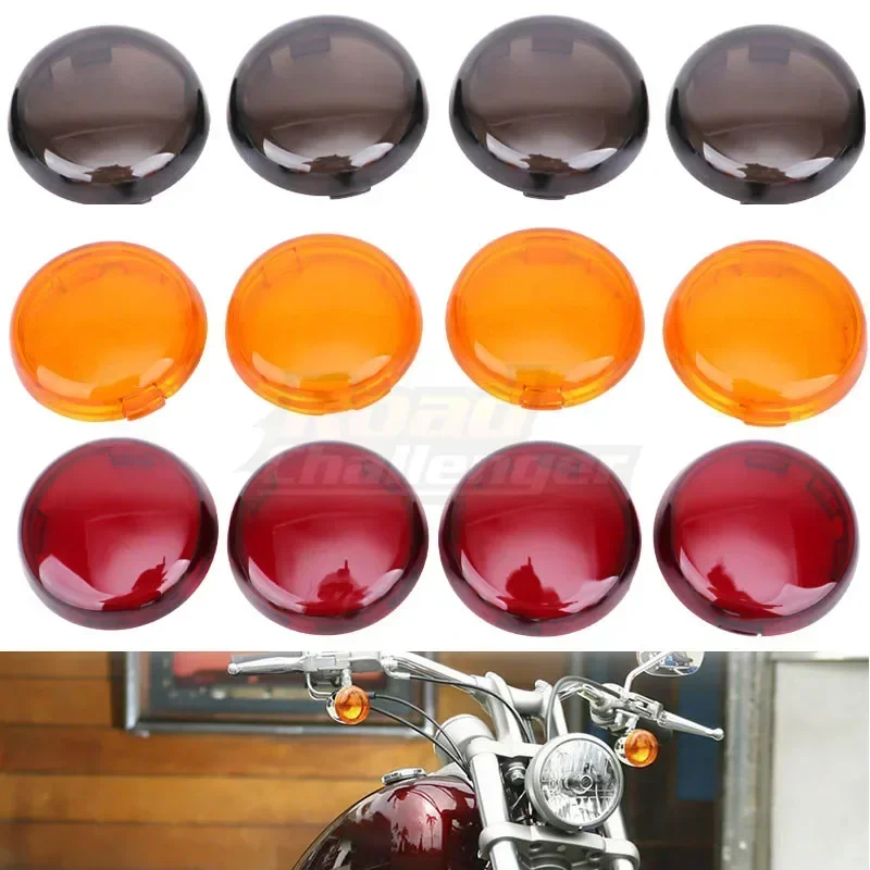 2pcs/4pcs LED Turn Signal Light Indicator Smoke Red Yellow Lens Cover ...