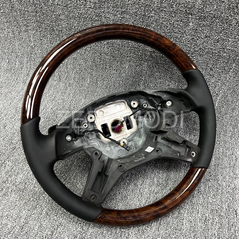 Wood-Wooden-Steering-Wheel-For-Mercedes-Benz-C-E-M-ML-GLS-G-Class-W204 ...