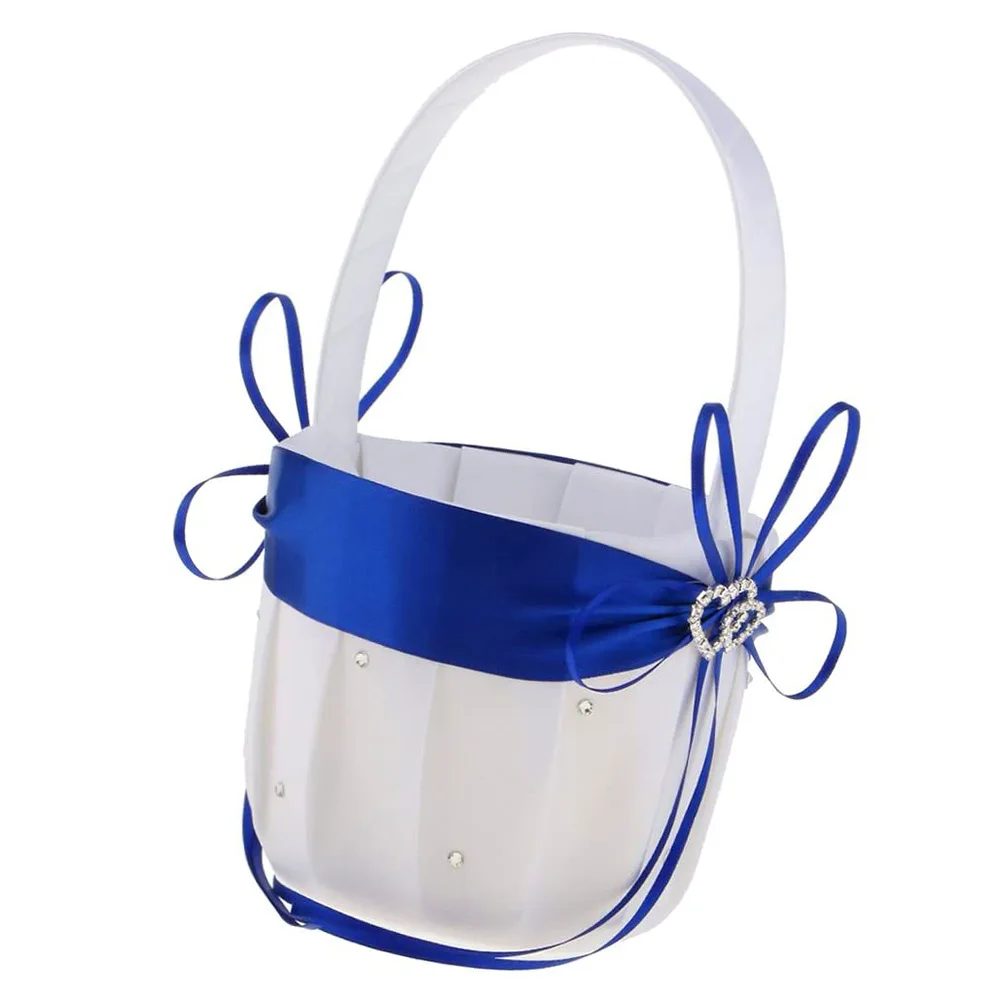 Blue Flower Girl Baskets