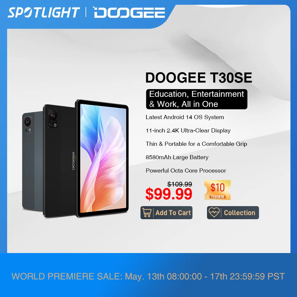 DOOGEE-T30SE-Tablet-11-2-4K-T-V-Certified-Android-14-4GB-128GB-T606 ...
