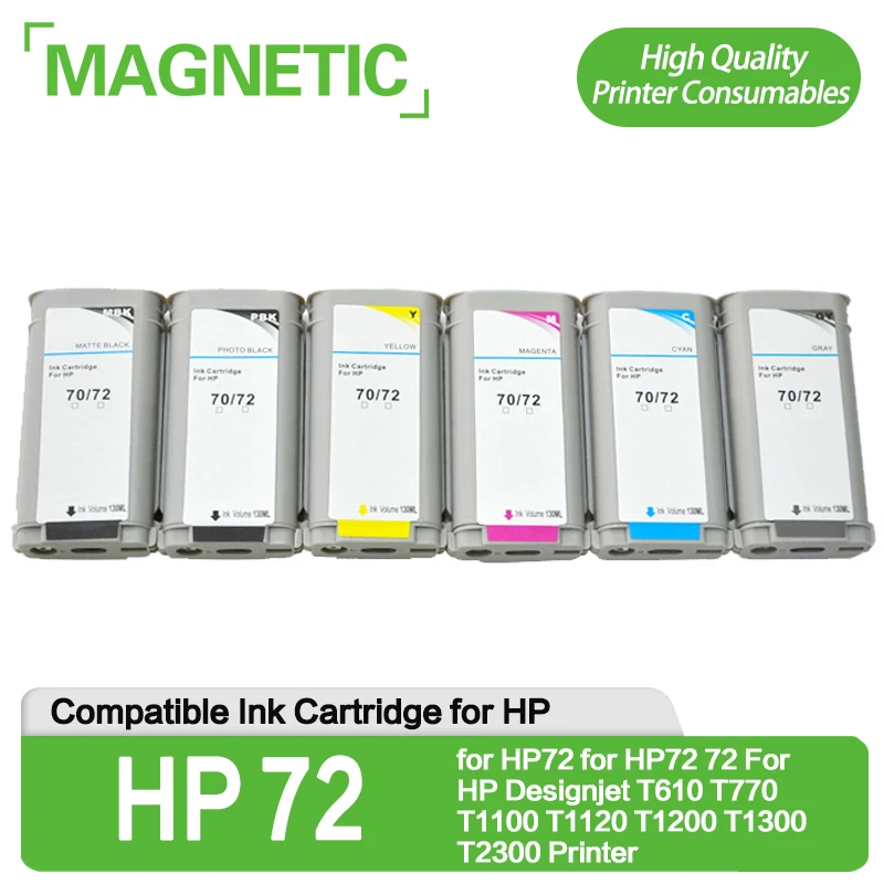 6pcs-Magnetic-Compatible-Ink-Cartridge-for-HP72-for-HP72-72-For-HP ...