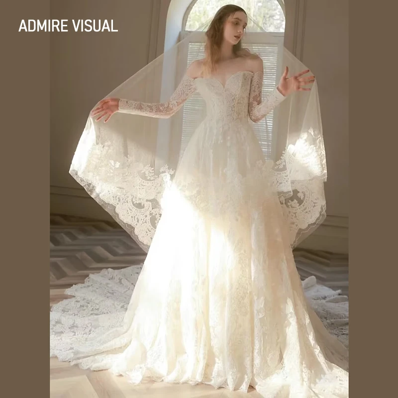 Newest-Wedding-Dress-A-Line-Sweetheart-Neckline-Off-The-Shoulder-Long ...
