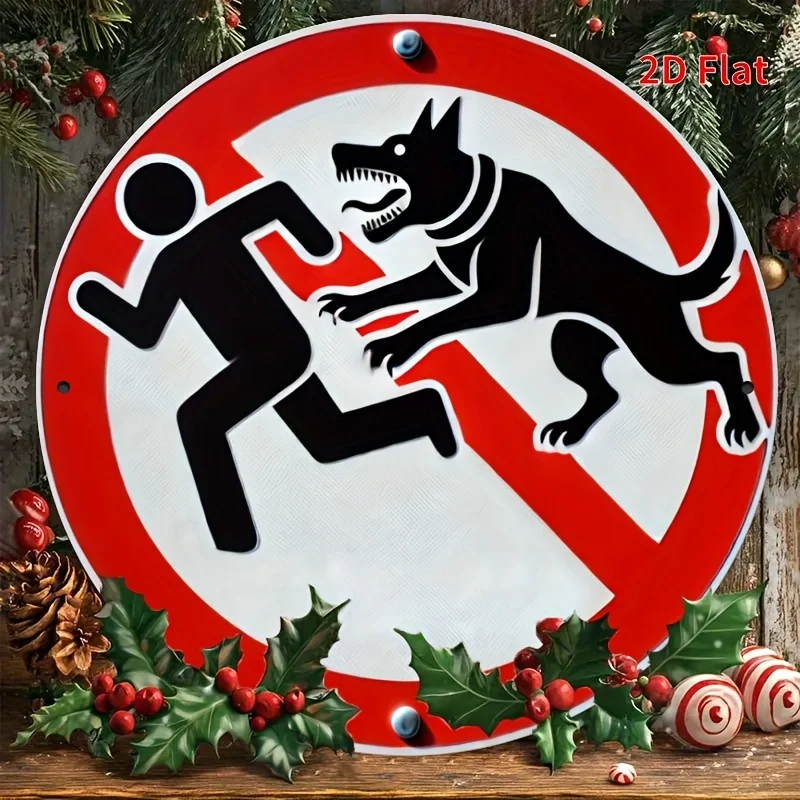 Vintage warning sign: Warning: Beware of ferocious dogs that may bite ...