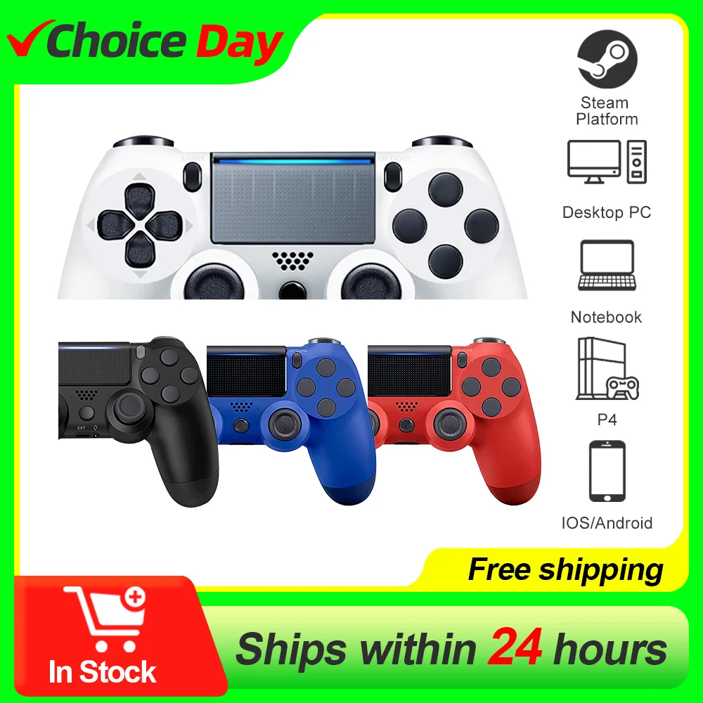 Controller-For-PS4-Pro-Slim-Joystick-Gamepad-Bluetooth-Wireless-For ...
