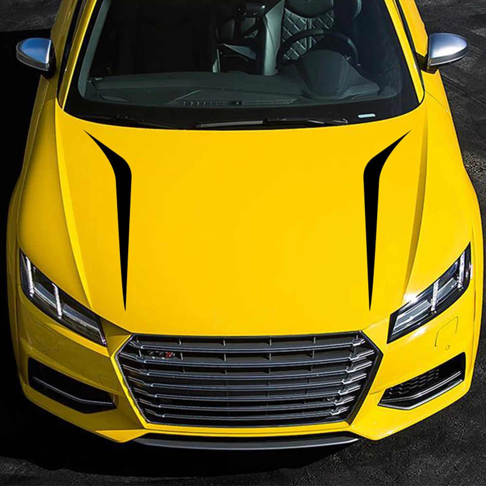2PCS-Car-Hood-Cover-Stickers-For-Audi-BMW-Ford-Volkswagen-Toyota ...