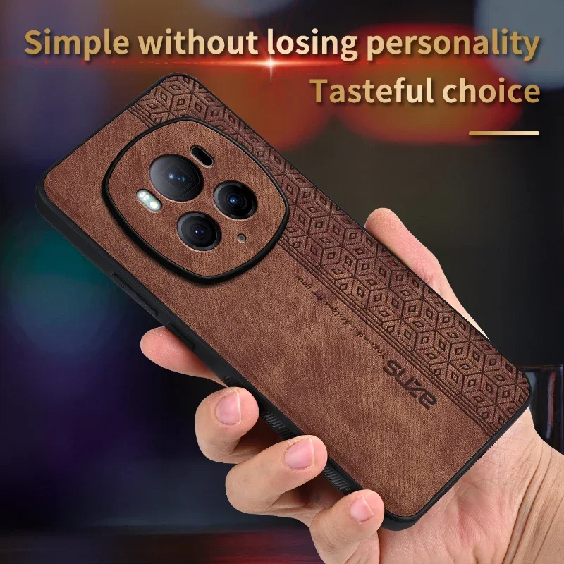 Honor Magic 6 PRO 5G 7 Case Luxury PU Leather Texture Skin Ultra Thin ...