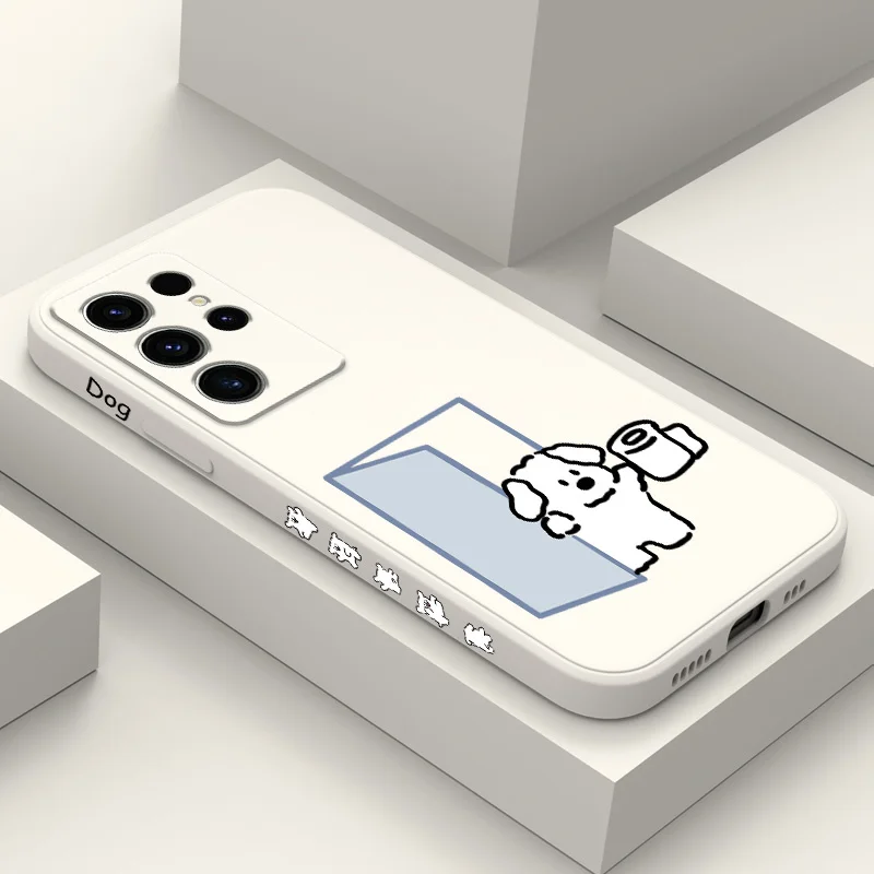 White-Milk-Dog-Phone-Case-For-Samsung-Galaxy-S24-S23-S22-S21-S20-S10 ...