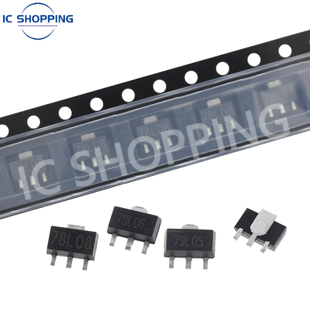Transistor de régulation à trois bornes, 78L05, SOT89, SOT-89, SOT, SMD ...