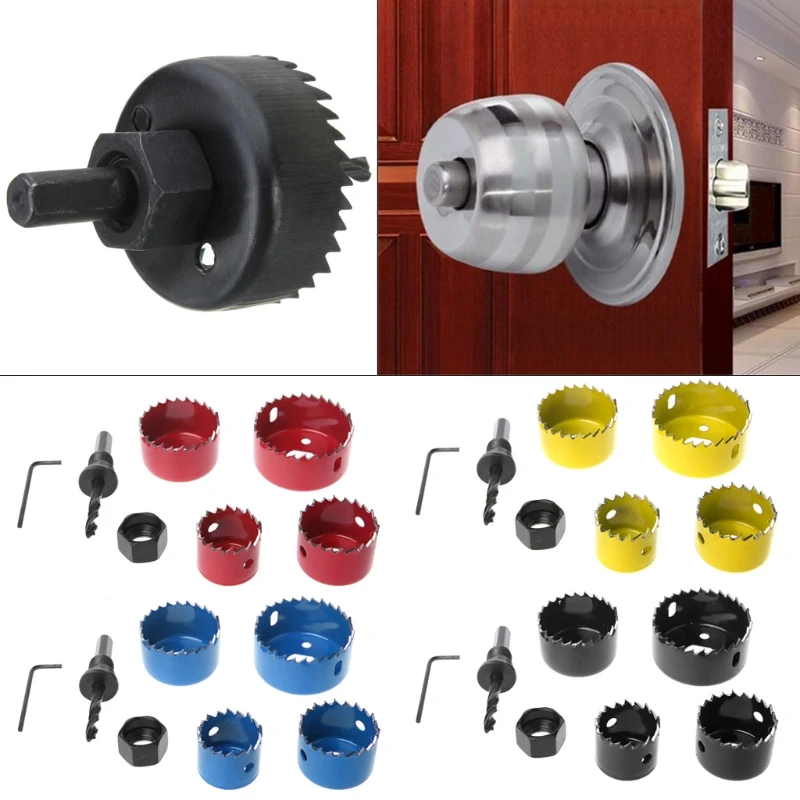 6Pcs-Hole-Circular-Saw-Set-Drill-Bit-Cutting-Cutter-Round-32mm-38mm ...