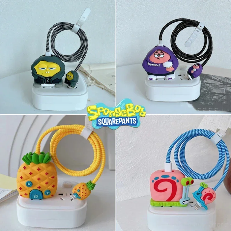 SpongeBob-Cable-Cover-for-For-Apple-Iphone-18-20W-Adapter-Charger-Case ...