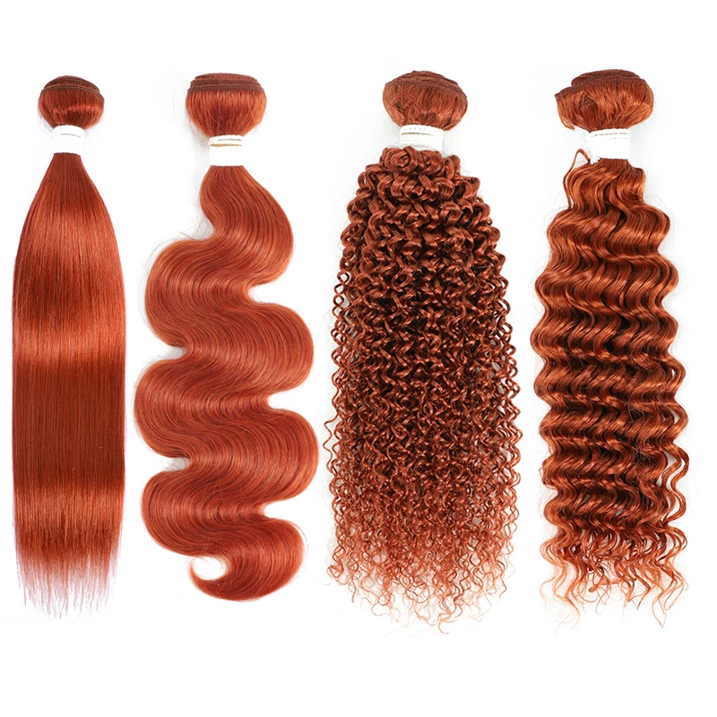 Deep-Wave-Human-Hair-Bundles-350-Orange-Ginger-Color-100-Human-Hair ...