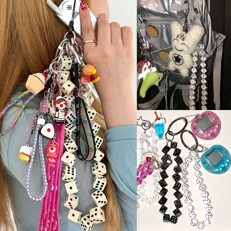 Korean-Charm-Dice-Keychain-Kawaii-Harajuku-Game-Console-Phone-keychains ...