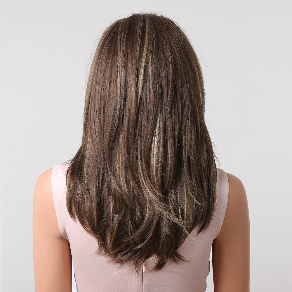 Straight Layered Hair Back View