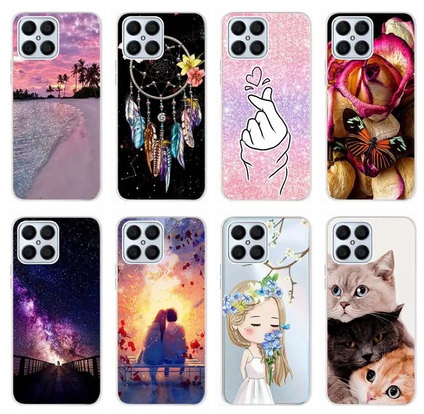 Honor-X8-Case-2022-Cute-Painted-Cover-For-Huawei-Honor-X8-X-8-HonorX8 ...