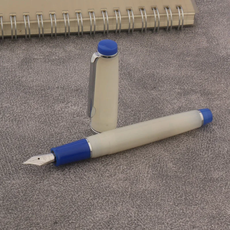 Jinhao-pluma-estilogr-fica-acr-lica-color-azul-transparente-y-blanco ...