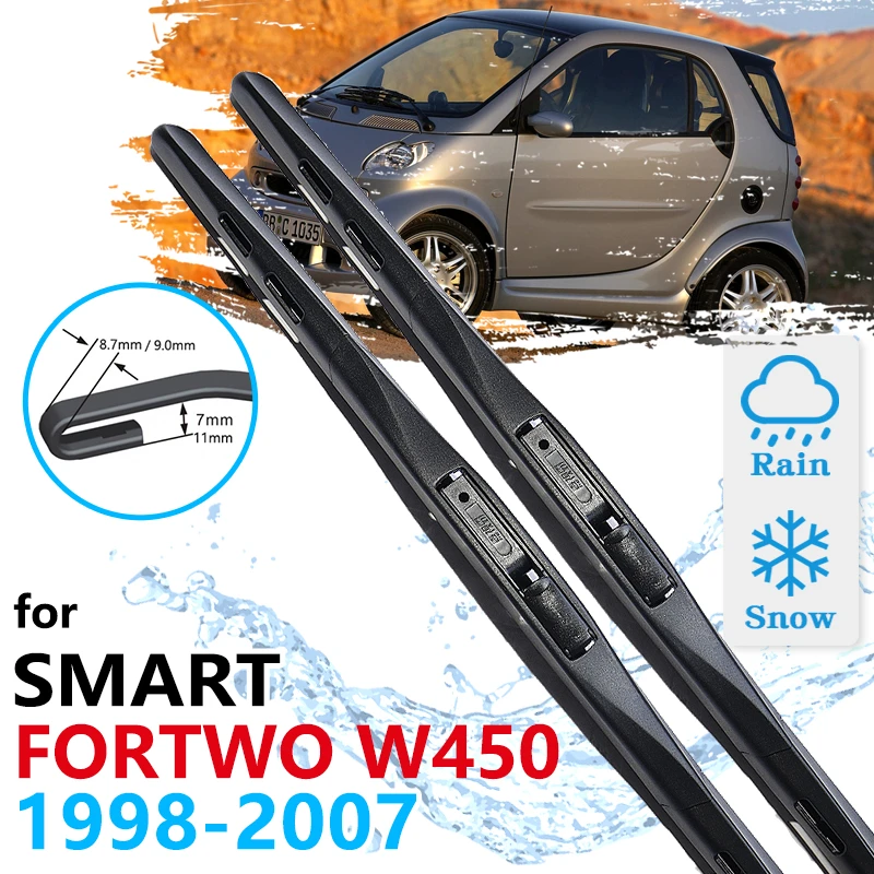 For Smart Fortwo W450 1998 1999 2000~2007 Car Front Wiper Blades Washer ...