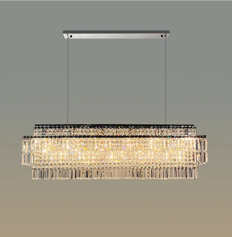Valencia Rectangle LED Crystal Chandelier – NYRALONDON