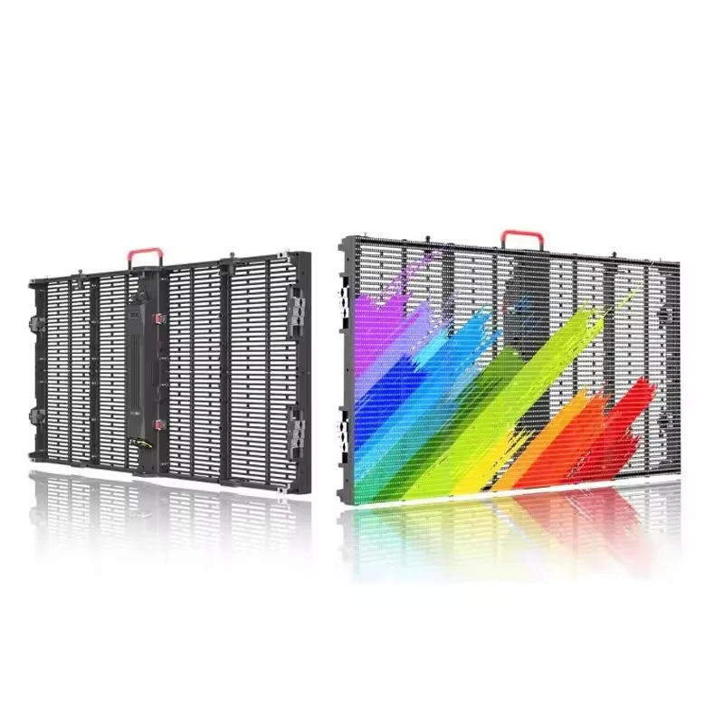 P3.91P7.81 0utdoor Indoor Full Color flexible LED Mesh film Screen ...