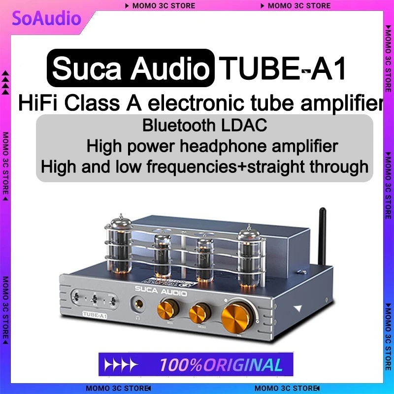 Suca Audio TUBE-A1 DC19V 3W*2 Stereo QCC3031 Bluetooth 5.0 6J4 6P1 Tube ...