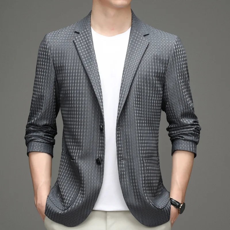 Men for Luxury Blezer 2022 New Spring Summer Thin Fashion Elegant Slim ...