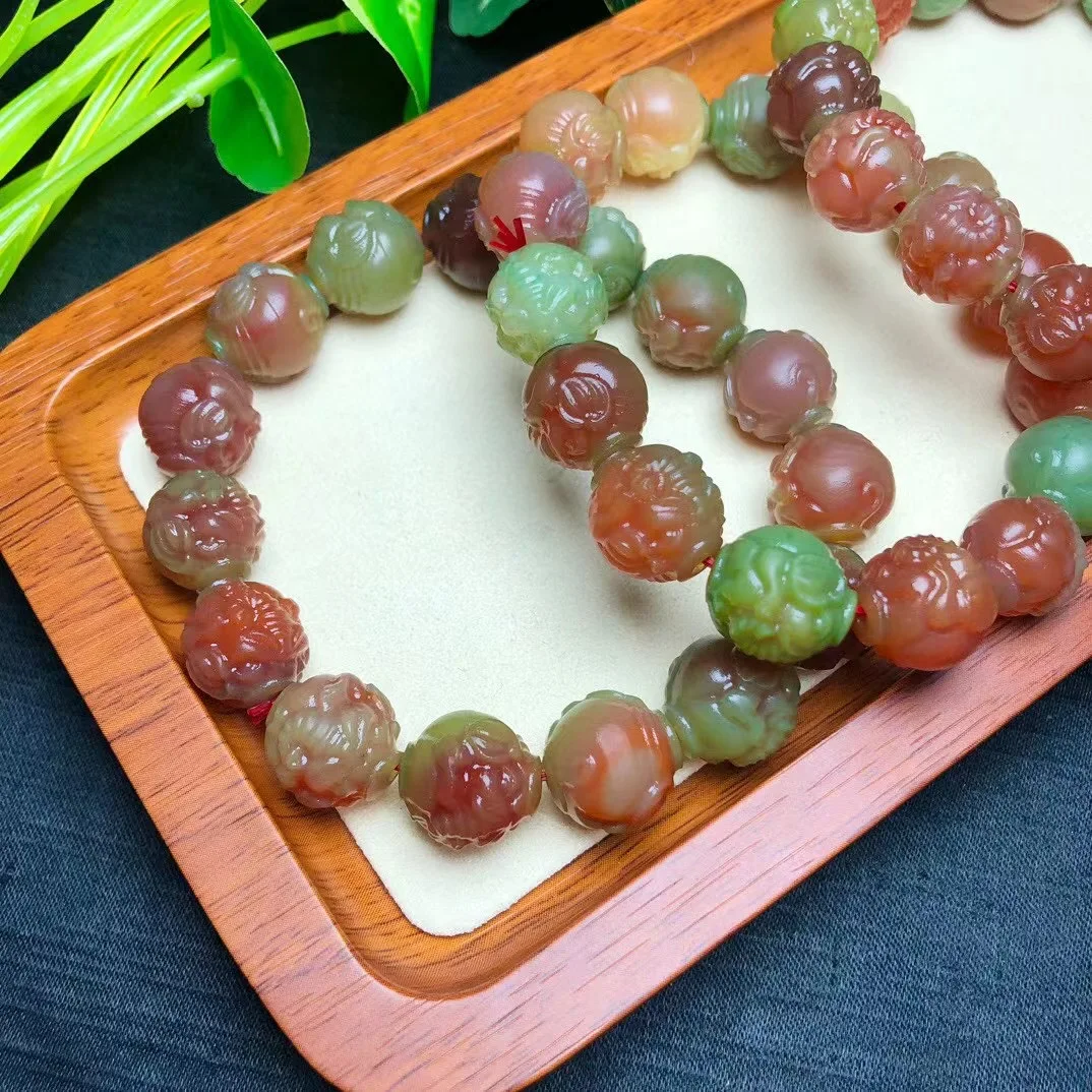 1-Pc-Fengbaowu-Natural-Stone-Yanyuan-Agate-Ganesha-Bracelet-Carved ...