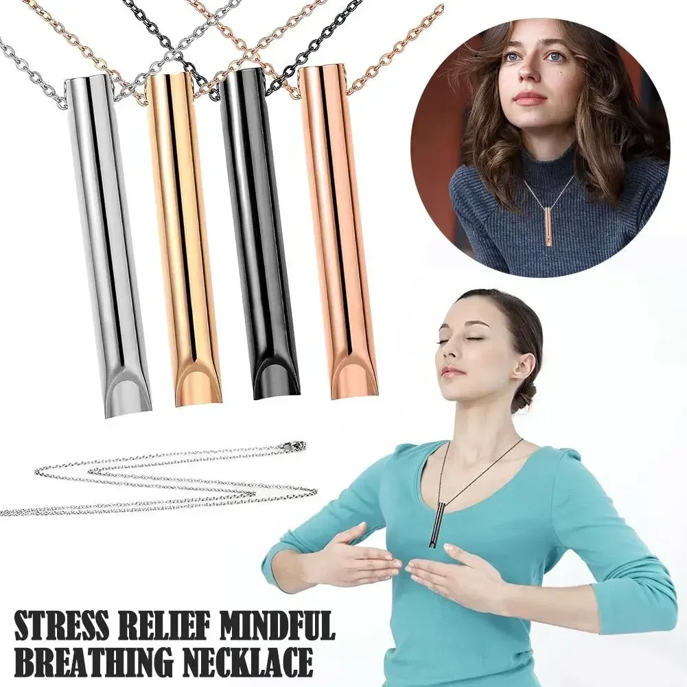 Stress Anxiety Necklace Mindfulness Breathing Tool Natural Calming ...