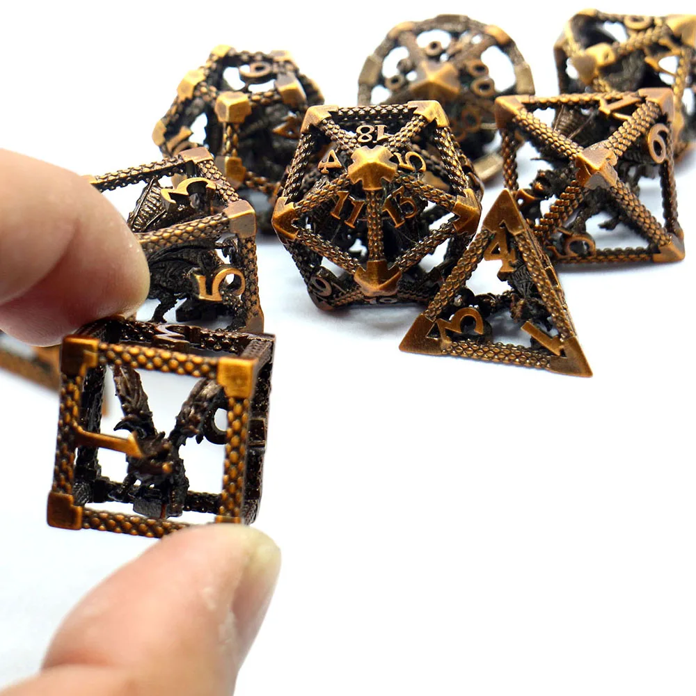 7pcs-Metal-Hollow-3D-Dragon-Polyhedral-Dices-For-Role-playing ...
