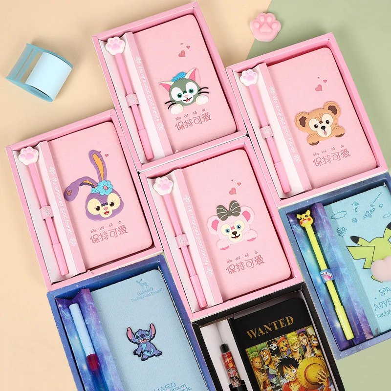 Disney-Cute-Notebook-Gel-Pen-Gift-Box-Set-Notepad-Neutral-Pen-Student ...