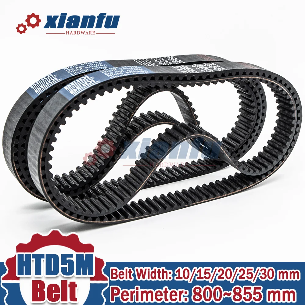 HTD5M-Timing-Belt-Perimeter-800-805-810-815-820-825-830-835mm-Rubber ...