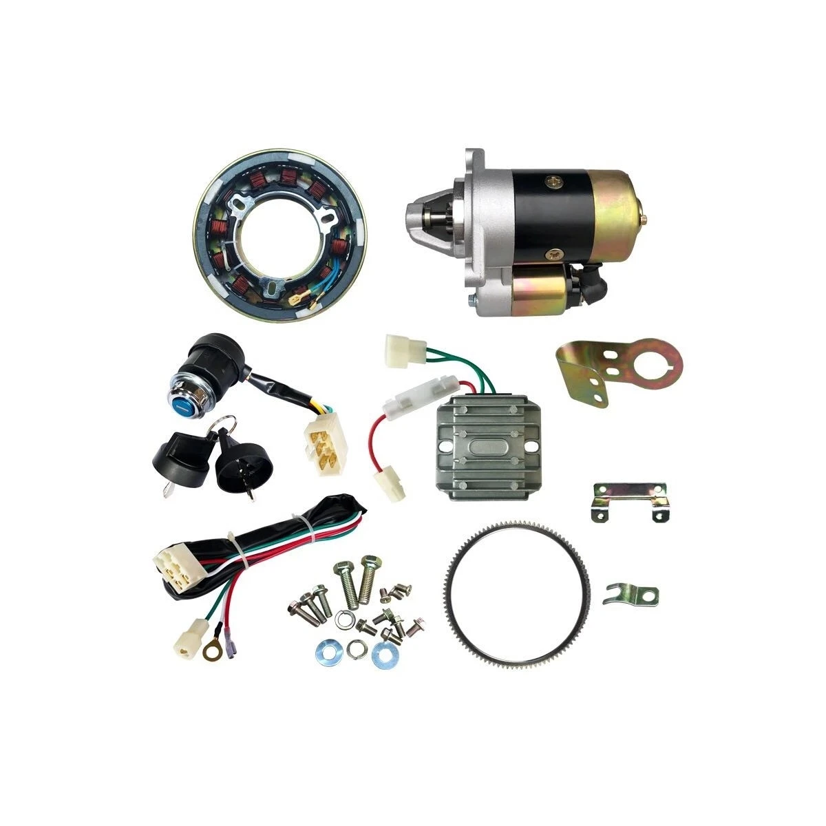 ELECTRIC START CONVERSION KIT L100 FOR YANMAR L100 10HP 186F DIESEL ...